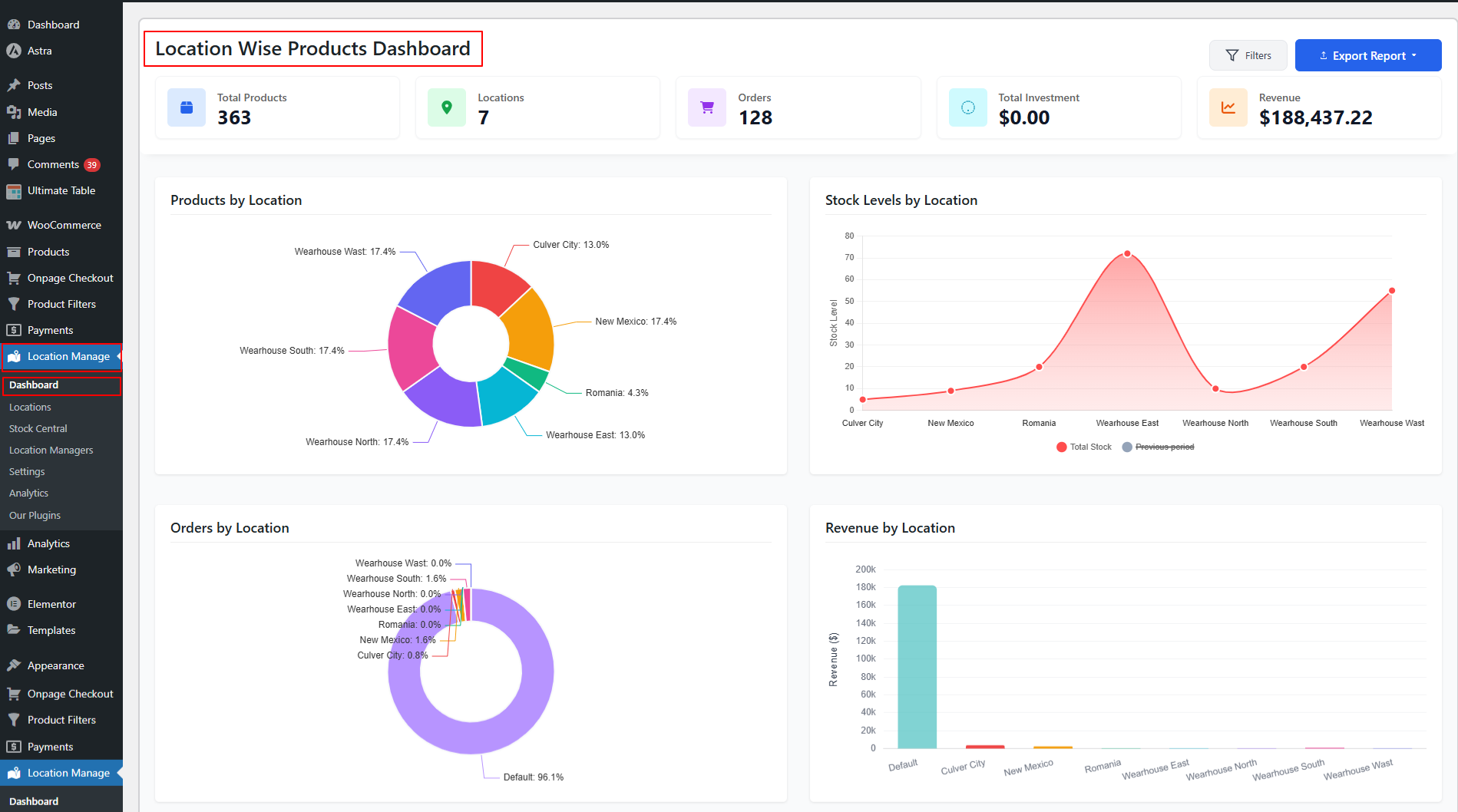 Location-Based Report - Plugincy
